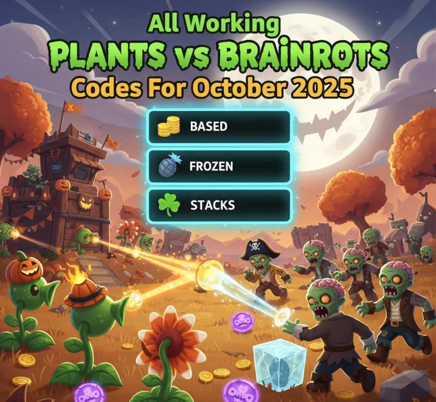 All Working Plants vs Brainrots Codes For October 2025